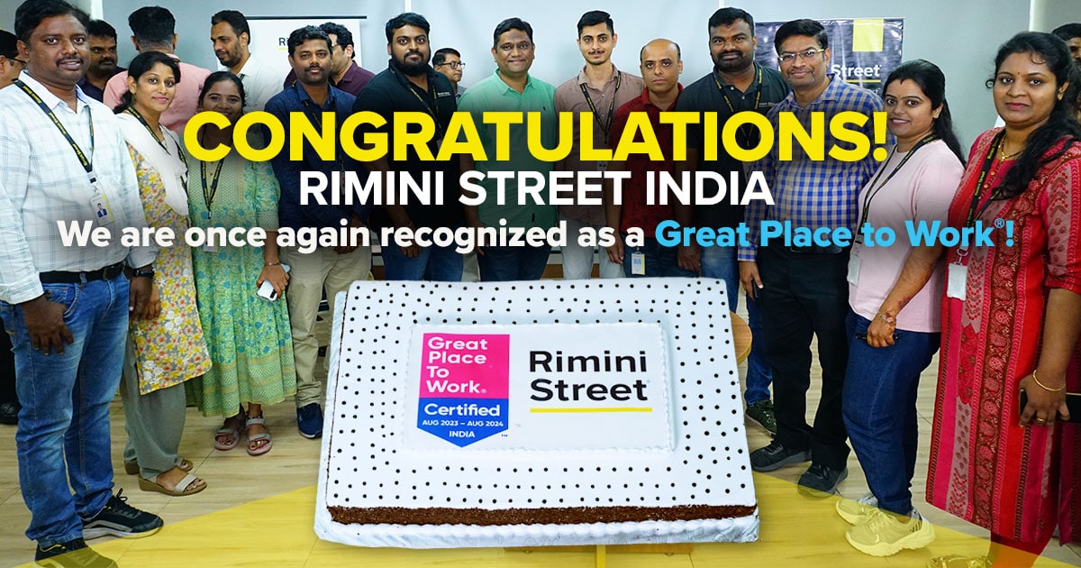 Rimini Street India Once Again Recognized with Great Place to Work ...