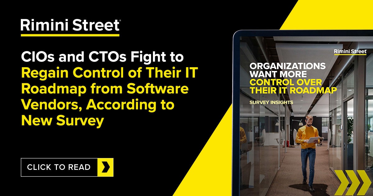 CIOs and CTOs Fight to Regain Control of Their IT Roadmap from Software ... CIOs and CTOs Fight to Regain Control of Their IT Roadmap from Software ...