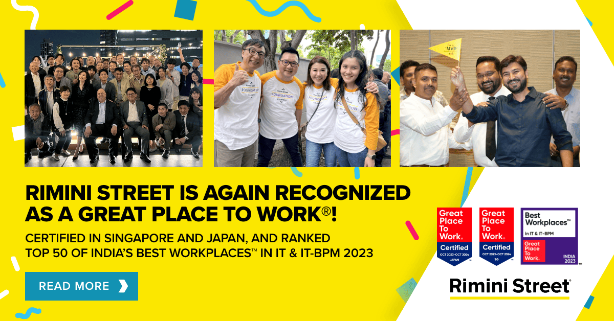 Rimini Street is Recognized with Great Place to Work® Certifications in ...