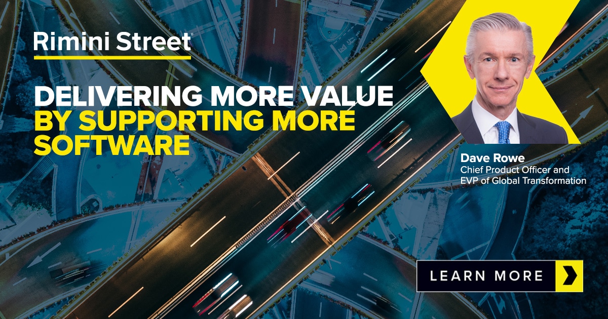 Delivering More Value Supporting More Software | Rimini Street