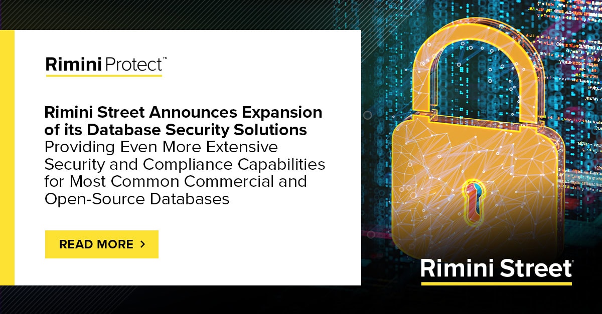 Rimini Street Announces Expansion of Database Security Solutions ...
