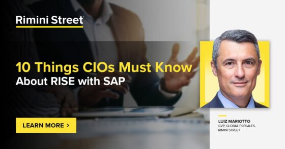 SAP의 ‘RISE with SAP’에 대해 CIO 들이 인지해야 할 10가지