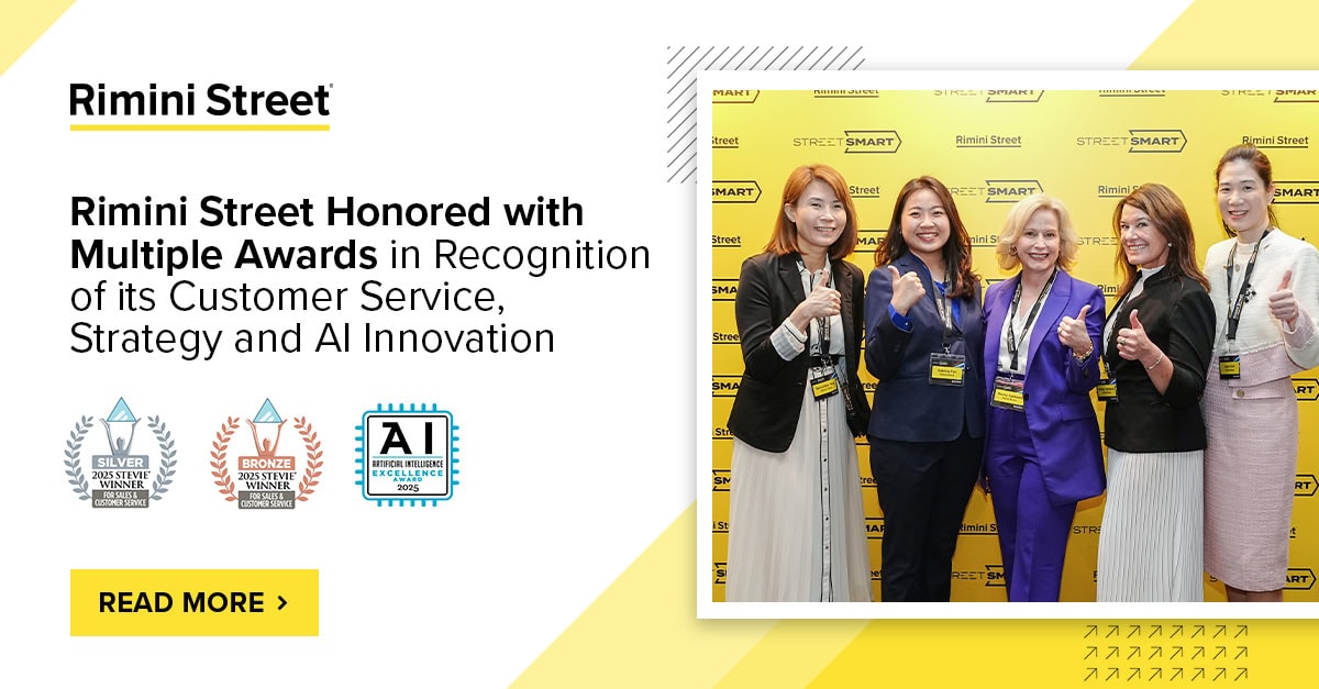 Rimini Street Receives AI Innovation & Customer Service Awards