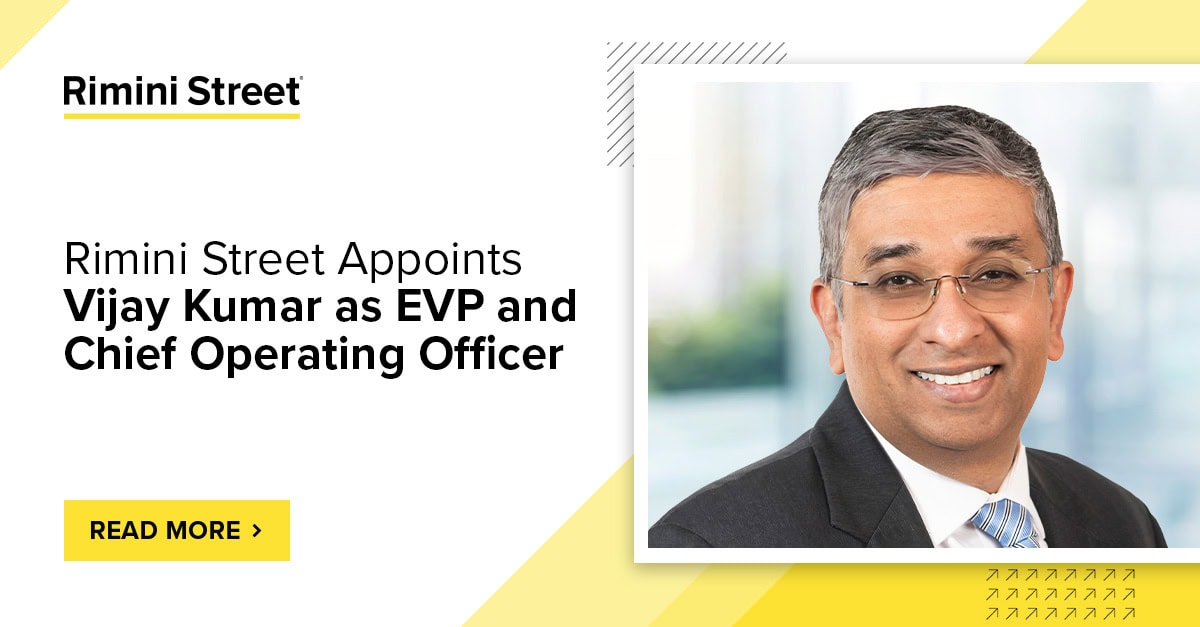 Rimini Street Appoints Vijay Kumar as EVP & COO